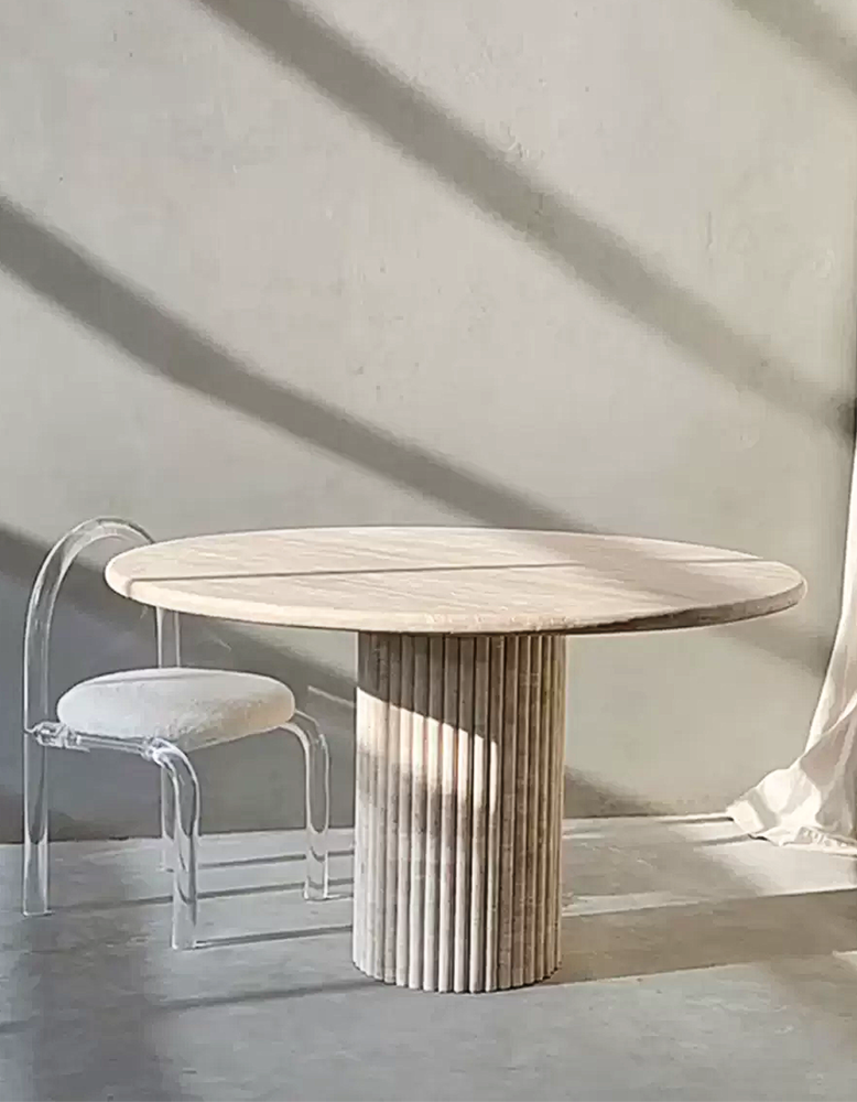 Callista Round Dining Table Marble Dc Concept
