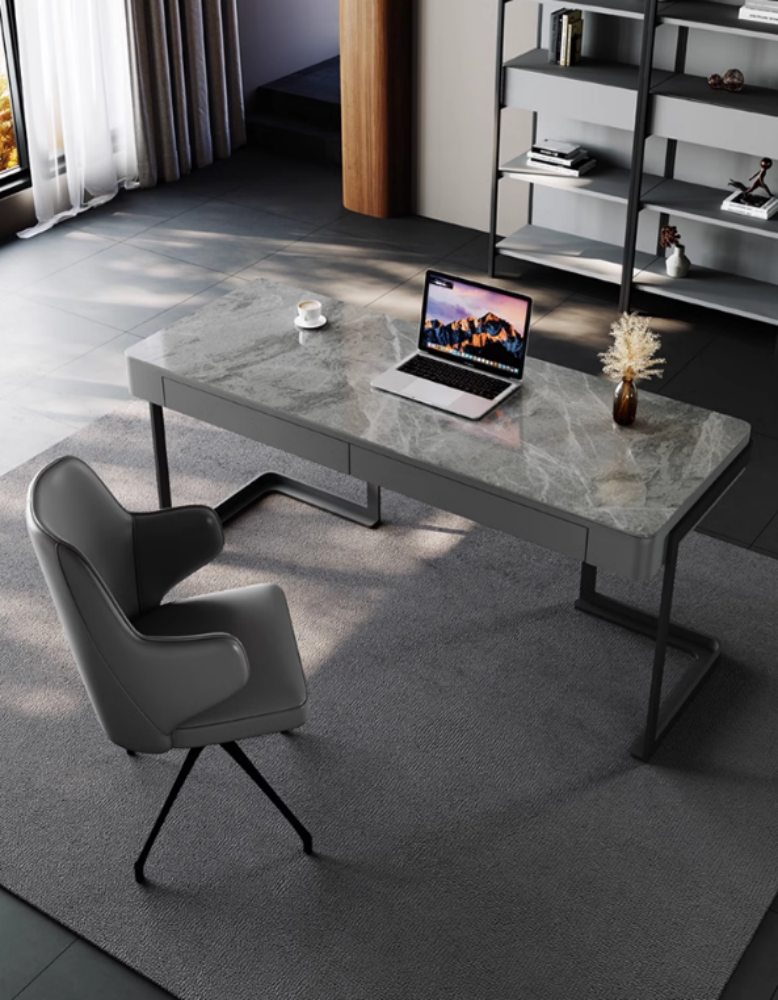 Hadley Office Desk, Sintered Stone – DC Concept