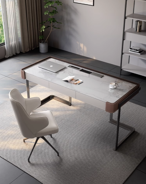 Hank Office Desk, Sintered Stone – DC Concept