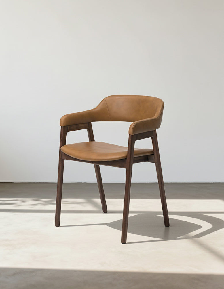 Space-Saving Murcell Slipcover Dining Chair in Leather or Linen ...