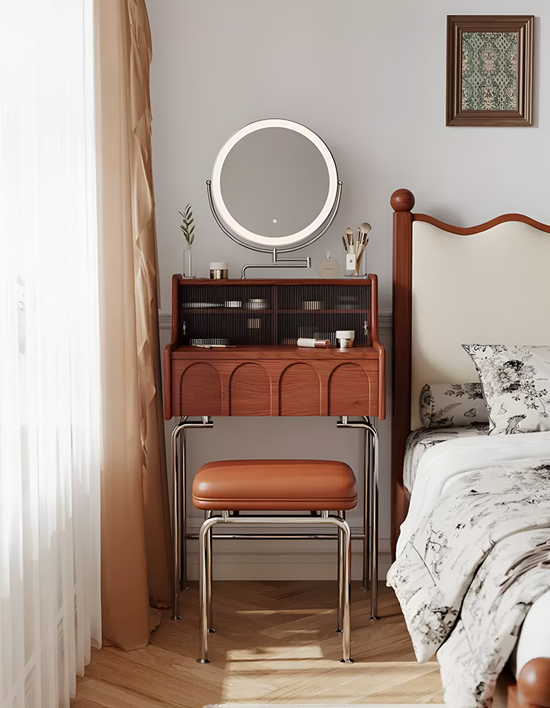 Luciana Slimline Dressing Table With Mirror – DC Concept