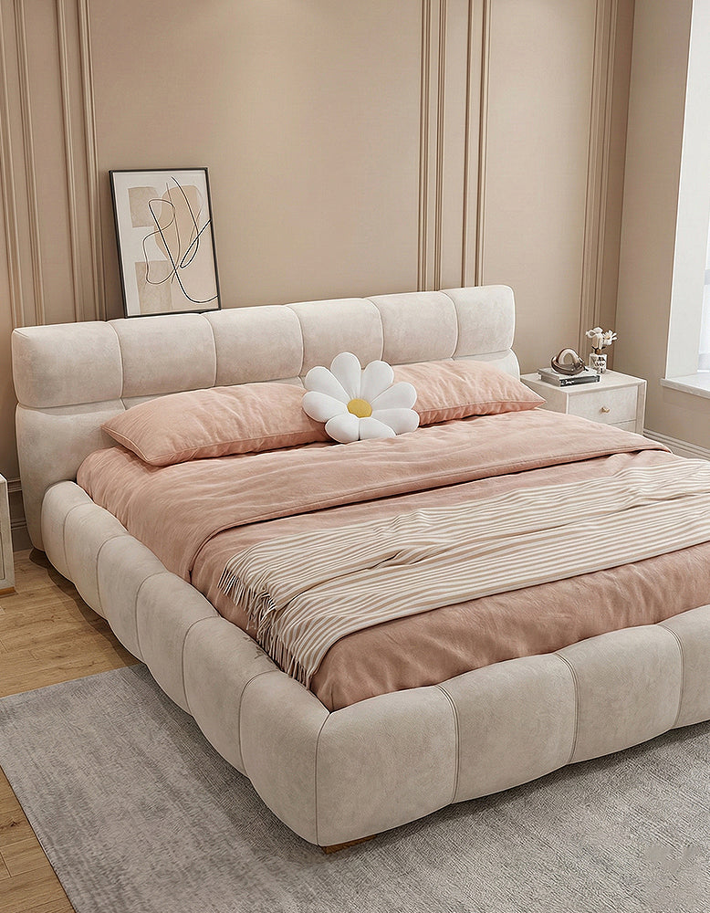 Bader King Size / Super King Size Bed, Velvet – DC Concept